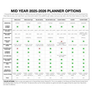 2025-2026 Digital Planner | Simple Daily Duo | Mid Year July-june | for ...