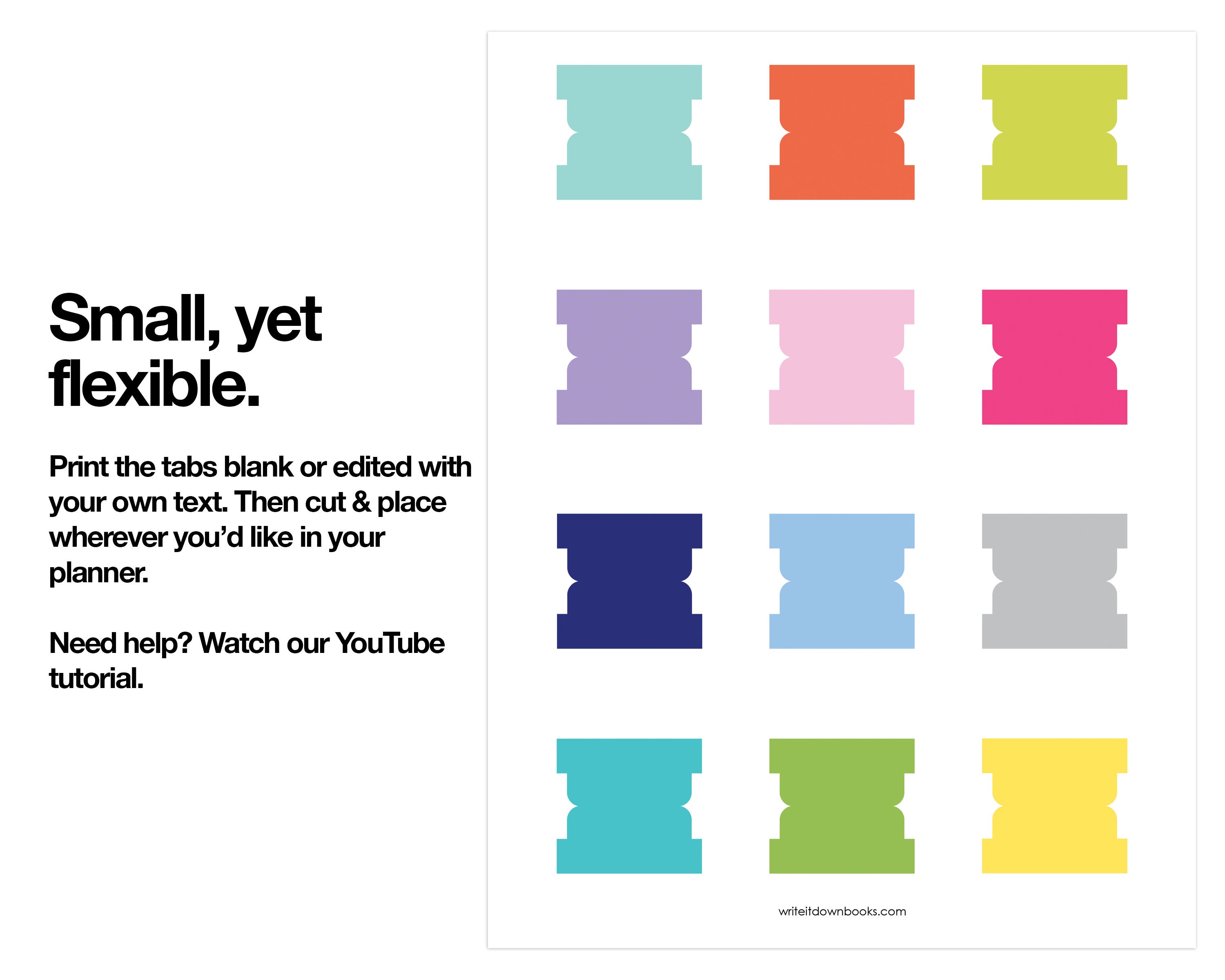 Editable Divider Tabs | Blank | Printable | DIY | Multi Color - Etsy