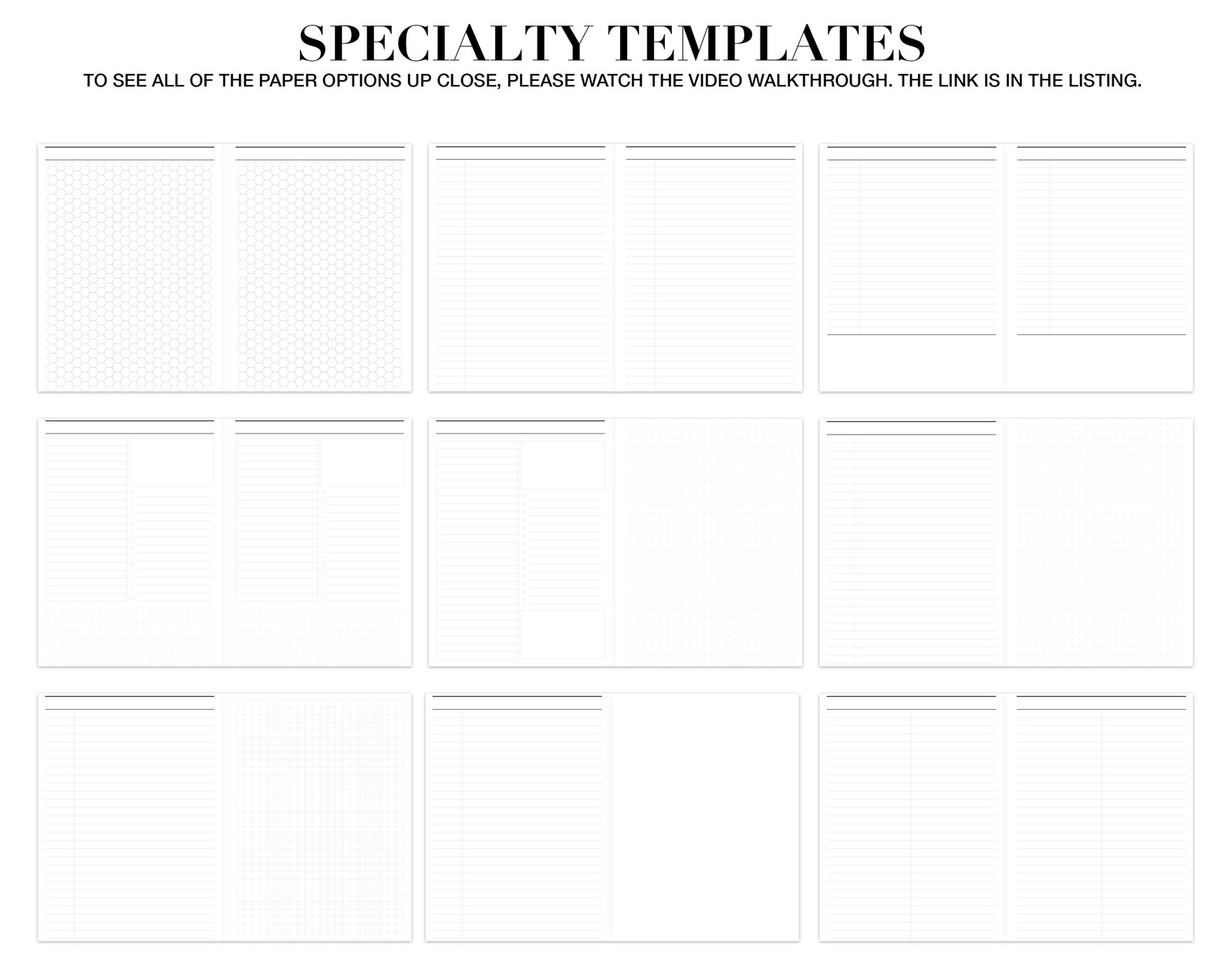 53 Essential Digital Paper Templates 15 Covers and Stickers - Etsy