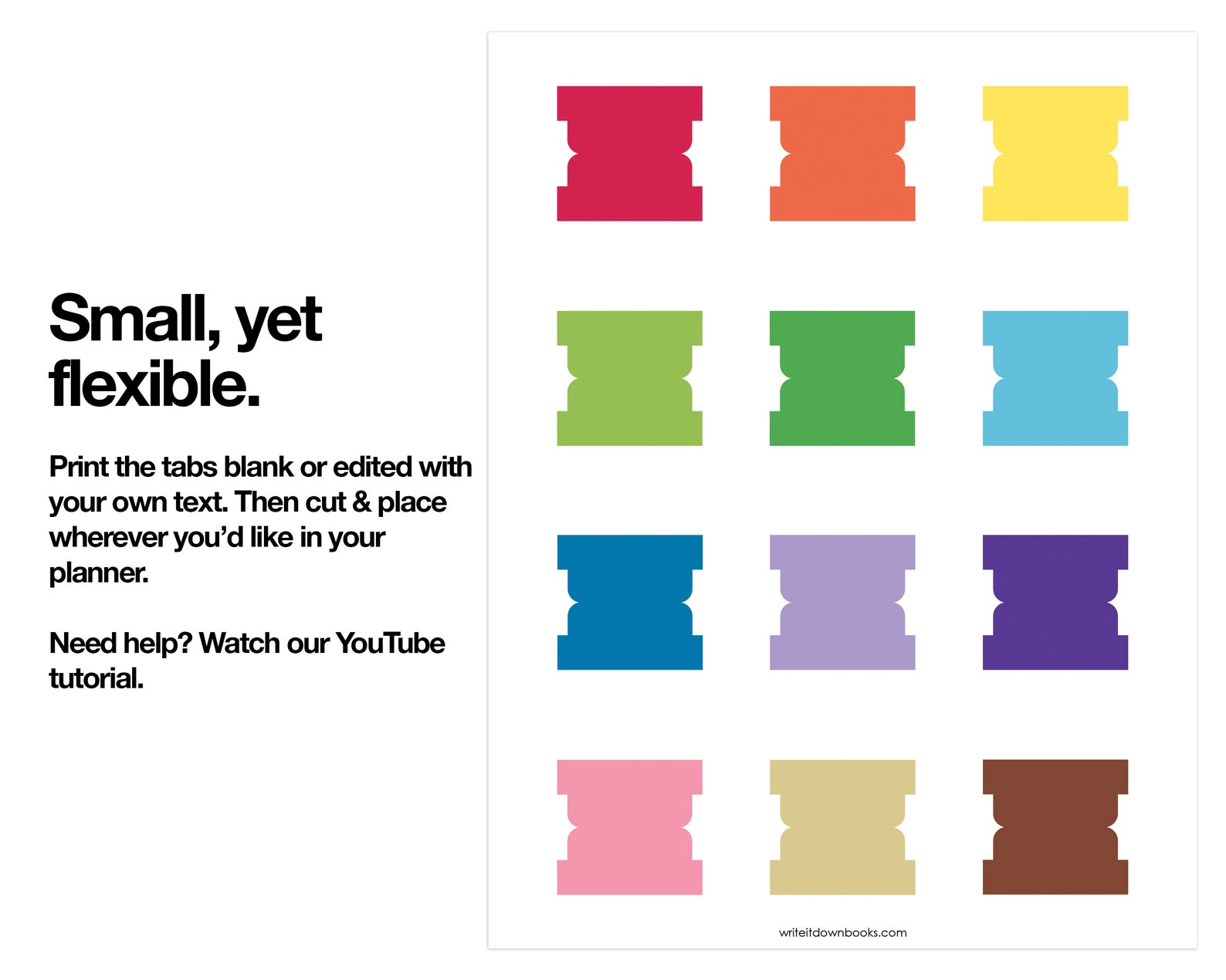 Editable Divider Tabs | Blank | Printable | DIY | Rainbow - Etsy