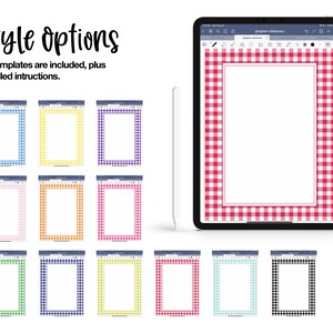 12 Digital Paper Templates - Gingham | Goodnotes | Notability ...