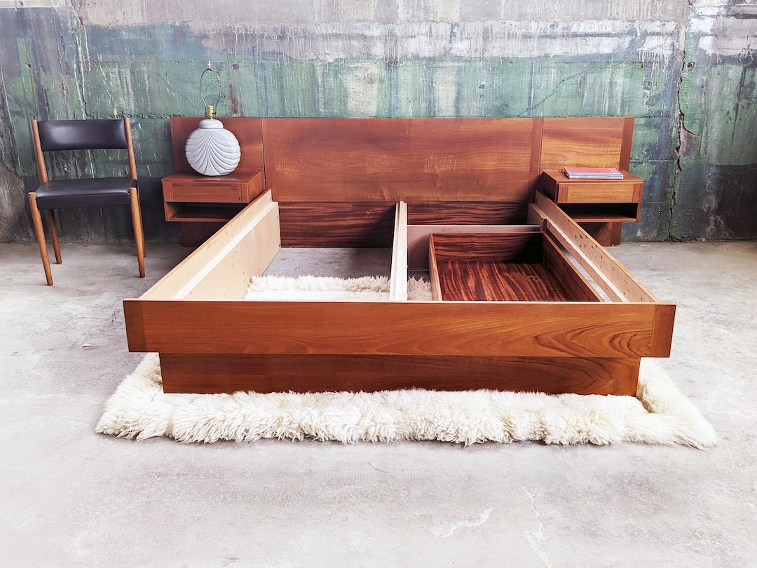 Danish mid century modern platform bed store
