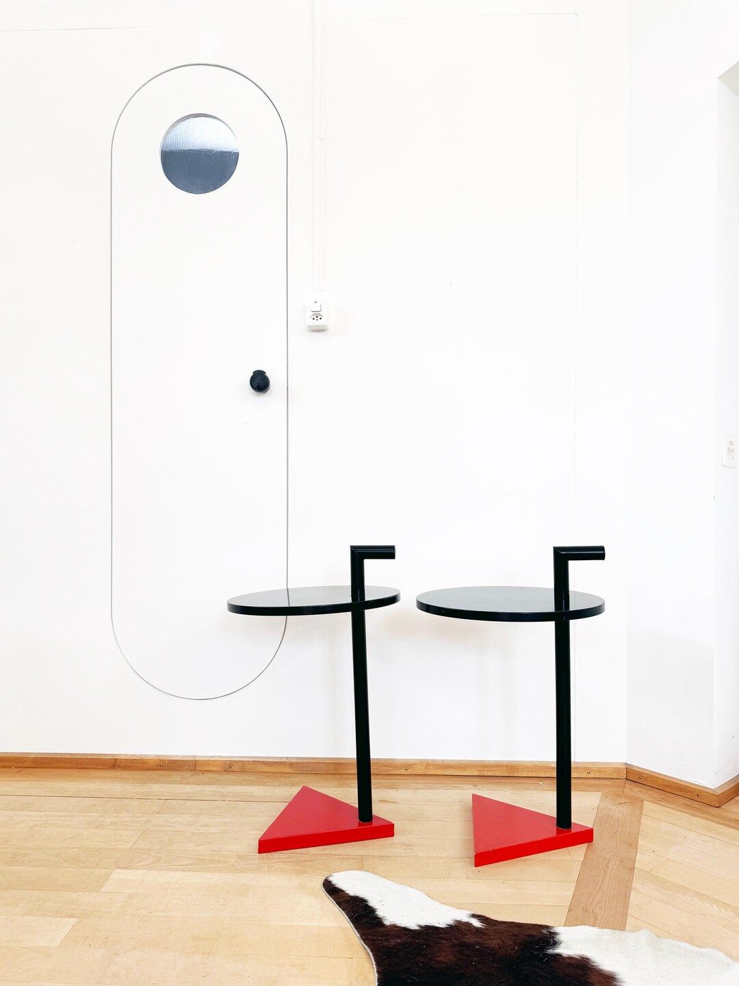 COOL, Post Modern 80s Geometric Memphis Pair of End Tables, Side Tables ...