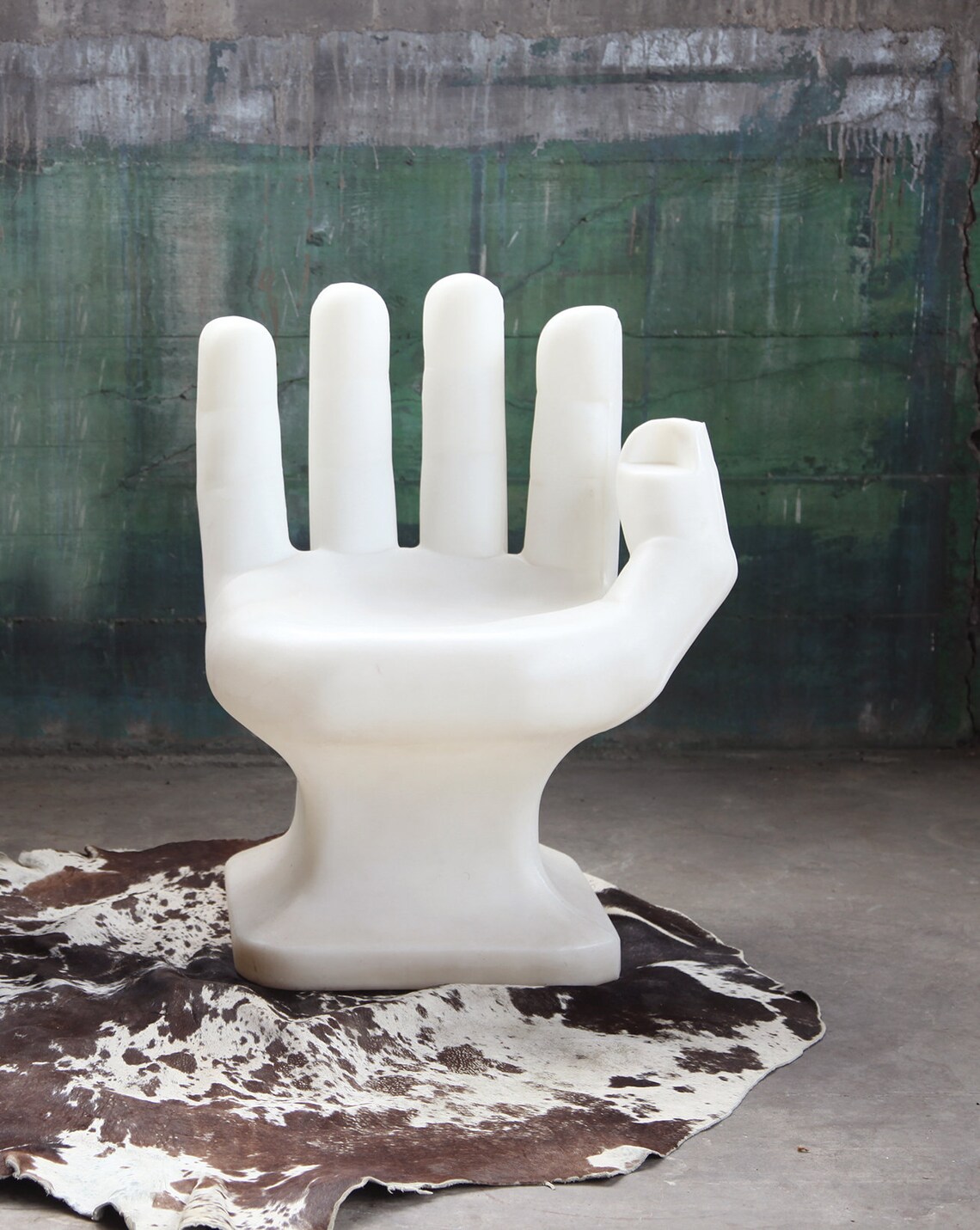 1970s Vintage Mid Century Modern Hand Lounge Chair in White - Etsy