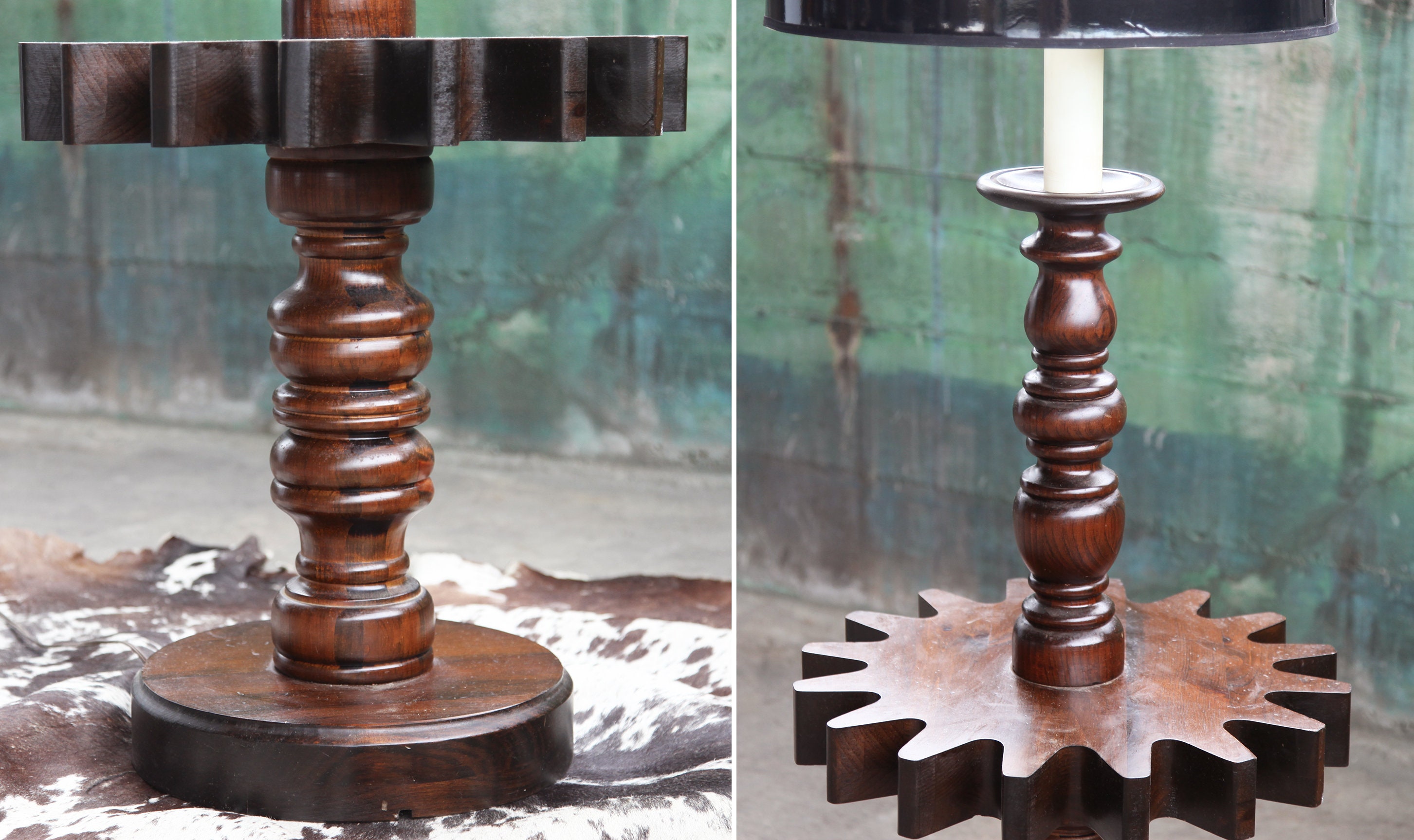 1970s Mid Century Modern Ethan Allen Cog Wheel Spinning Gear Sprocket ...