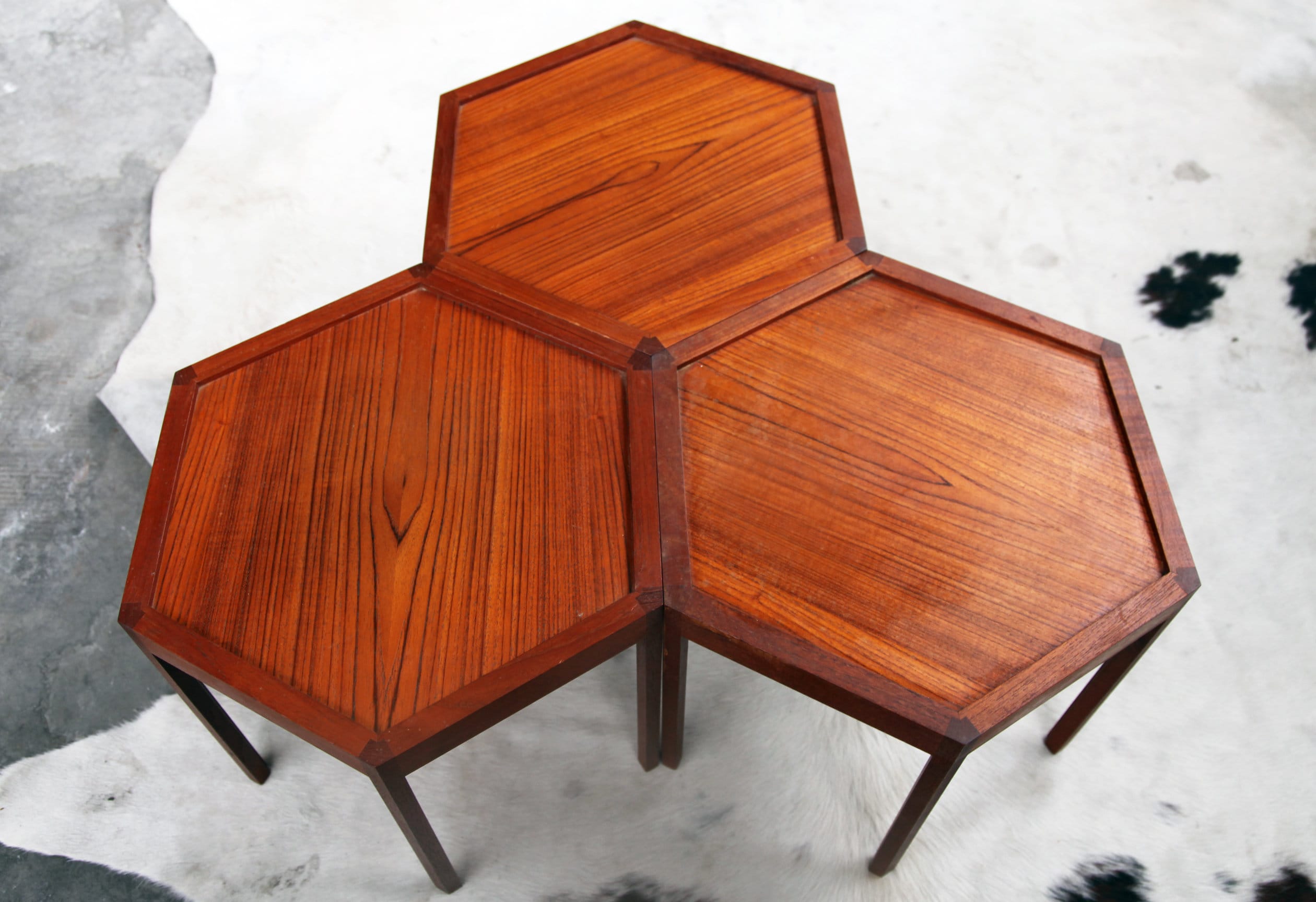 INCREDIBLE Set of 3 Hans Andersen Artex Brazilian Rosewood Stacking ...