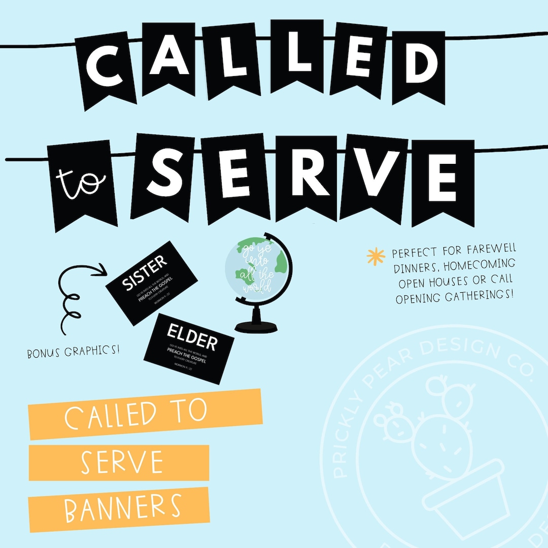 Called to Serve Banner, LDS Missionary Call, Mission Call Printable ...