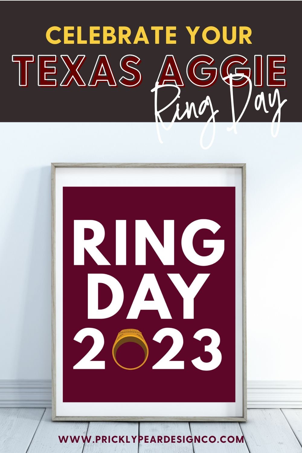 Texas Aggie Ring Day 2023 Art Print TAMU Texas A&M Texas - Etsy