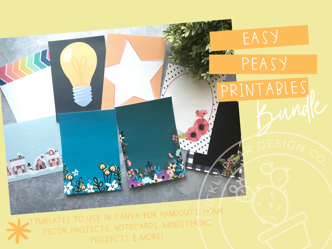 Easy Peasy Printables Bundle - Canva Templates for Church & Home - Etsy