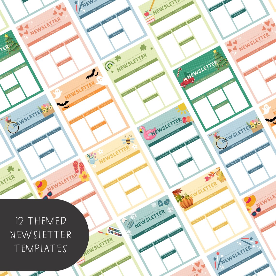 Editable Monthly Newsletter Template: Canva Customizable Design - Etsy