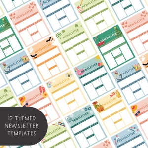Editable Monthly Newsletter Template: Canva Customizable Design - Etsy