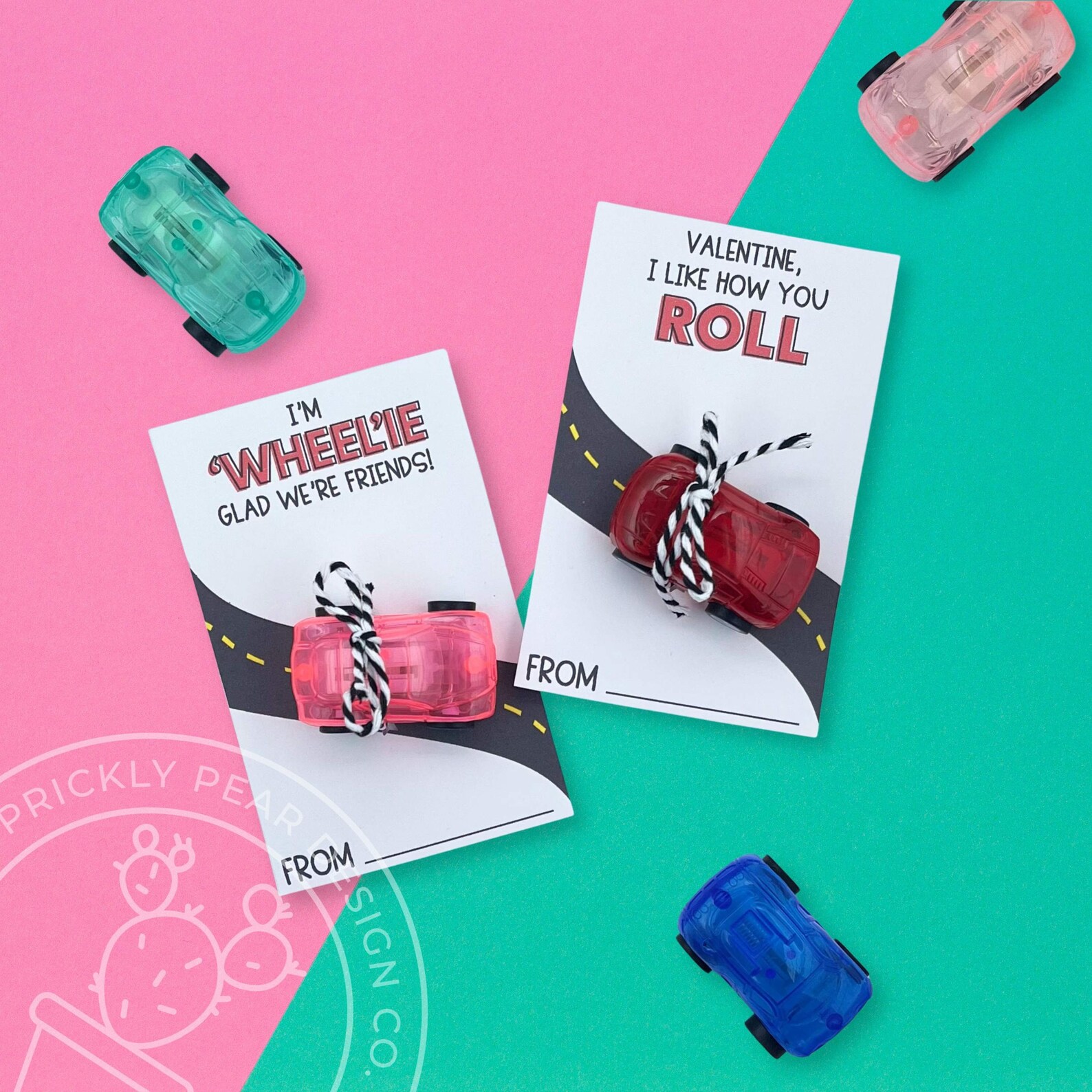 Wheelie Glad Race Car Valentines, Race Car Valentine Tag, Kids ...