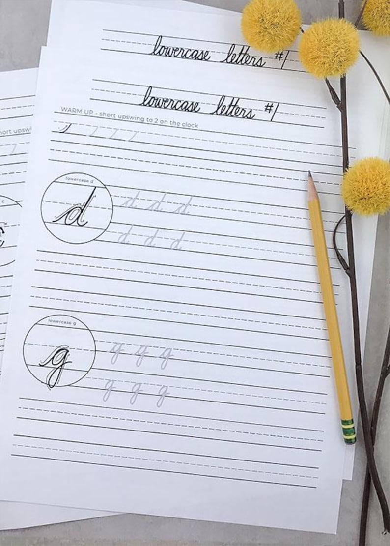 Lowercase Cursive Handwriting Worksheets: Spalding Practice (digital ...