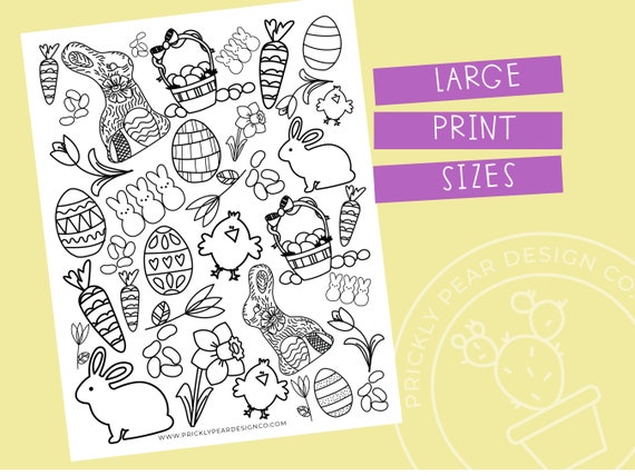 HUGE Easter Coloring Posters - Etsy