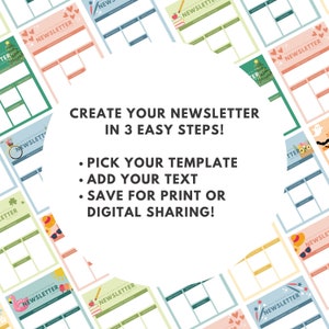 Editable Monthly Newsletter Template: Canva Customizable Design - Etsy