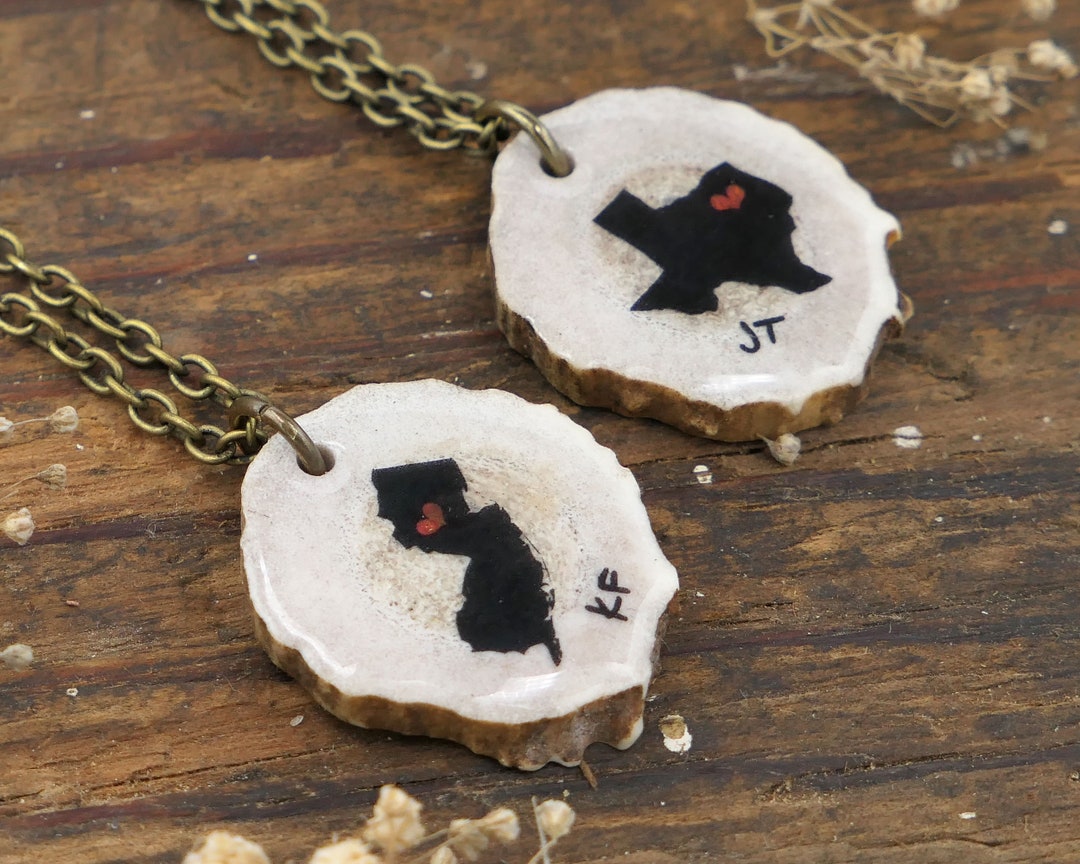 State Necklace Long Distance Gift Country Map Jewelry - Etsy