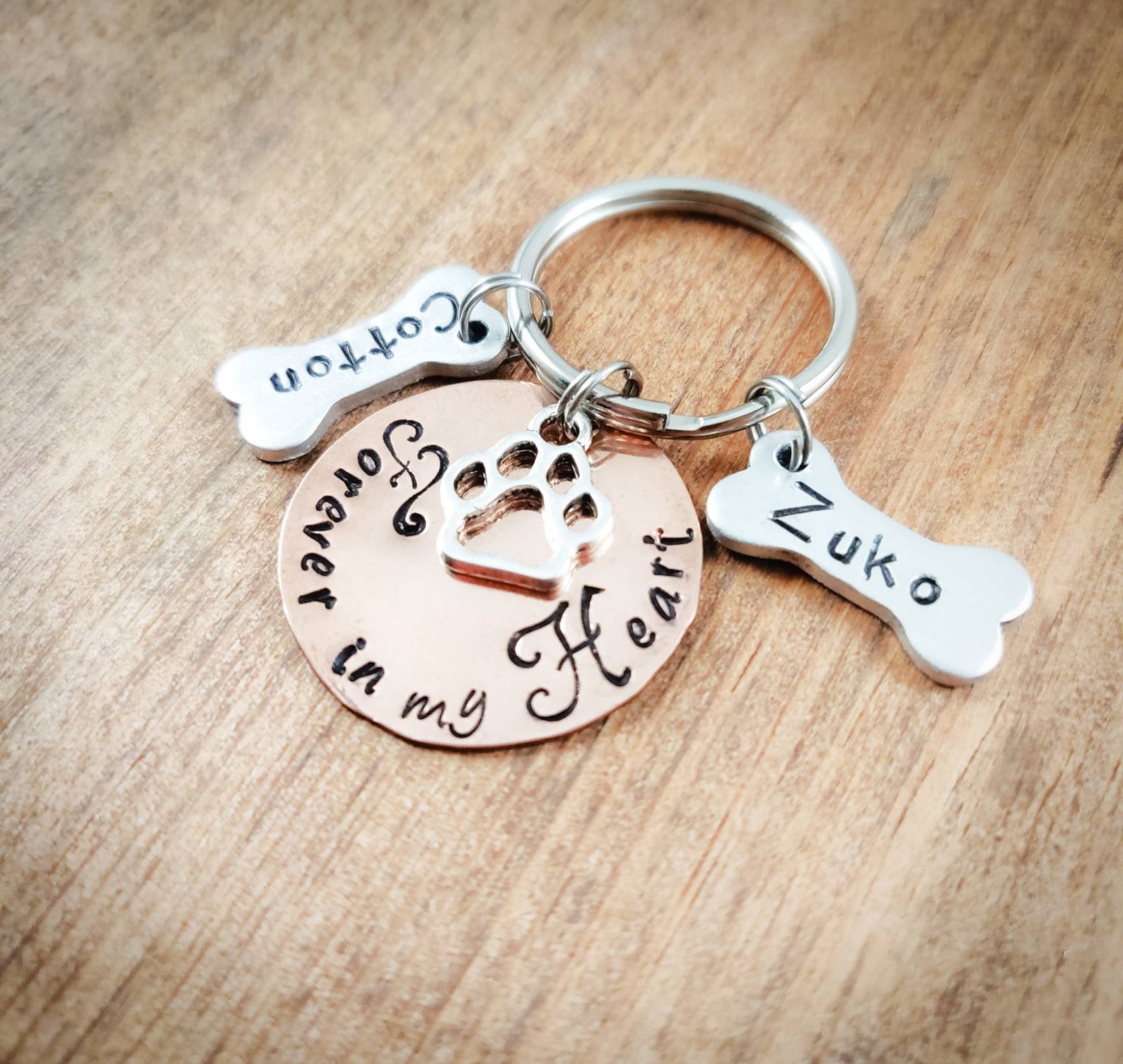 Dog Memorial Keychain Keychain With Dog Names Dog Name - Etsy