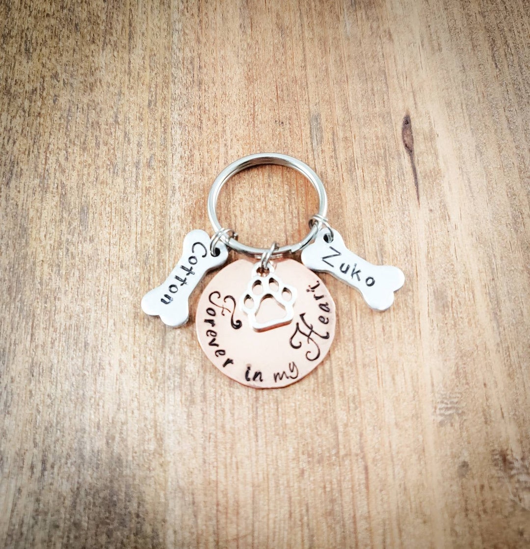 Dog Memorial Keychain, Keychain With Dog Names, Dog Name Keychain, Pet ...