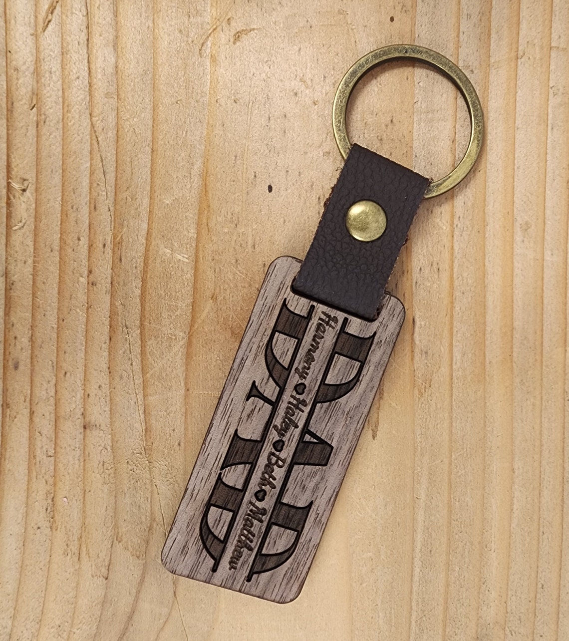 Personalized Keychain for Dad, Personalized Wood Keychain for Dad ...