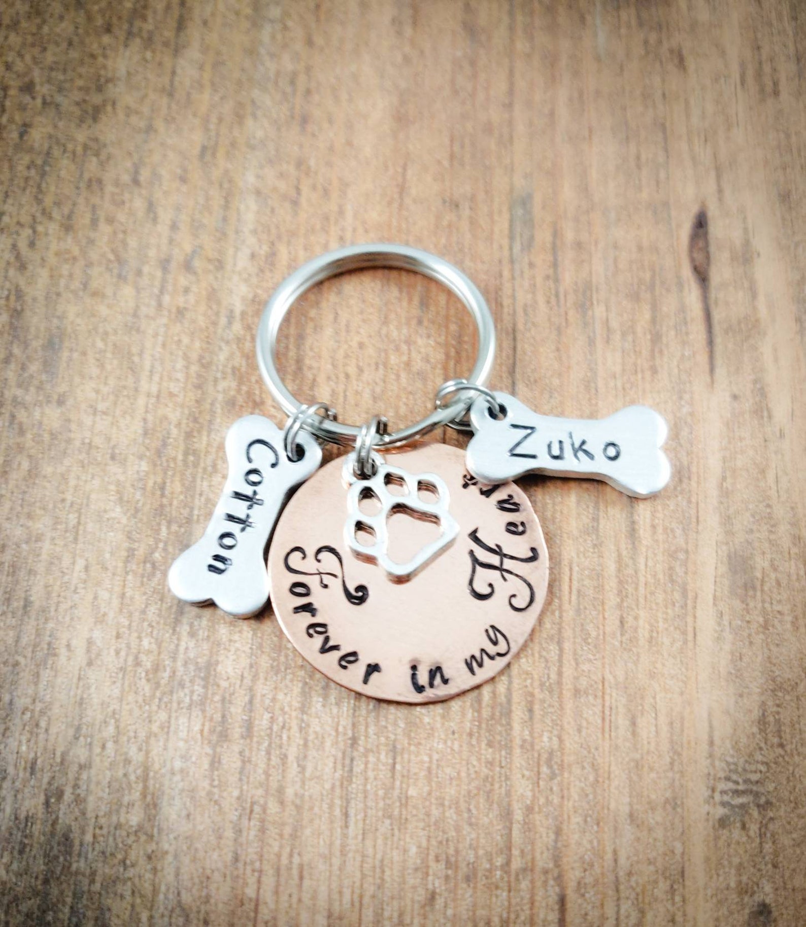 Dog Memorial Keychain Keychain With Dog Names Dog Name - Etsy