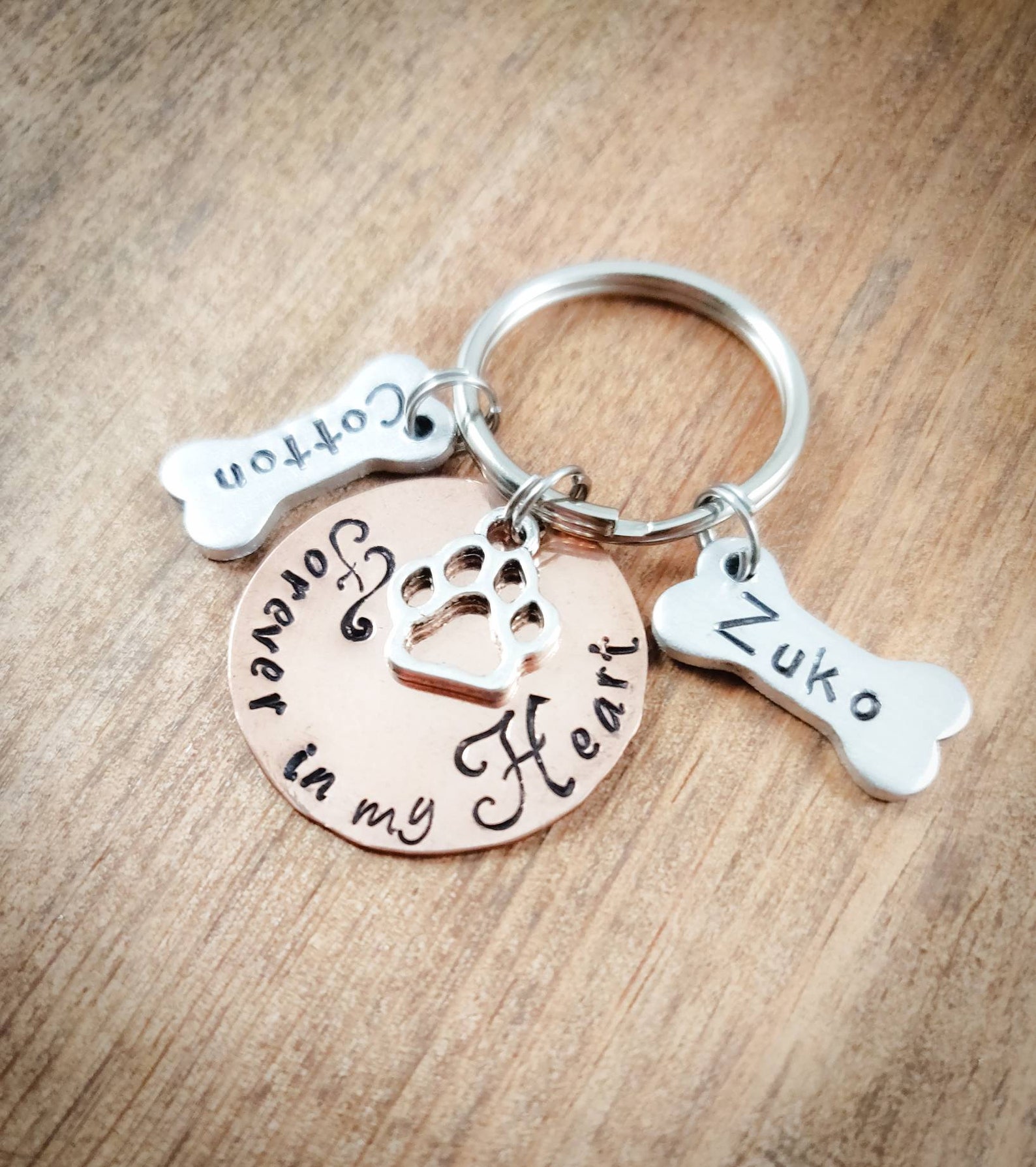 Dog Memorial Keychain Keychain With Dog Names Dog Name - Etsy
