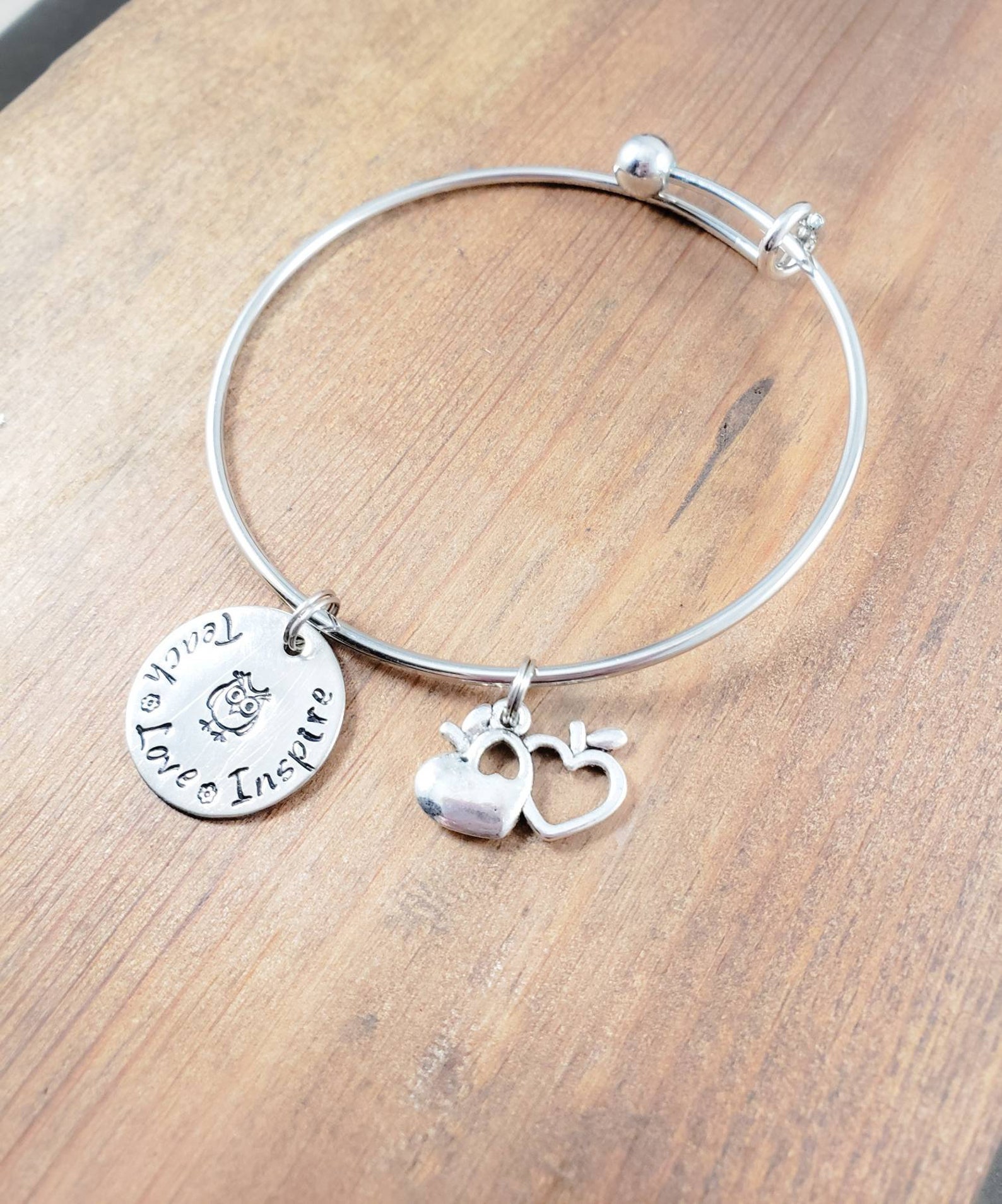 TEACH LOVE INSPIRE Teacher Gift Teacher Bracelet Teacher | Etsy