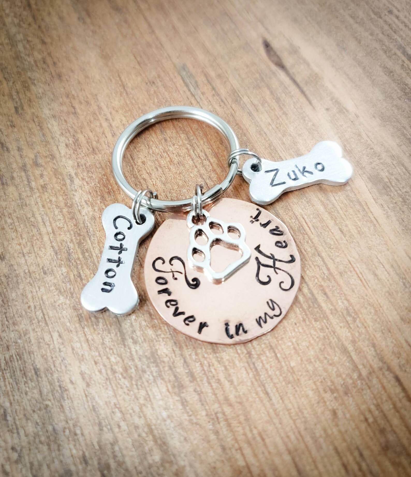Dog Memorial Keychain Keychain With Dog Names Dog Name | Etsy