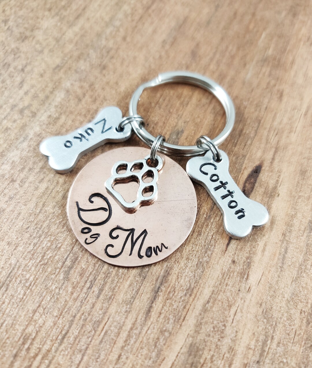 Dog Mom Keychain, Keychain With Dog Names, Dog Mom Keychain With Names ...