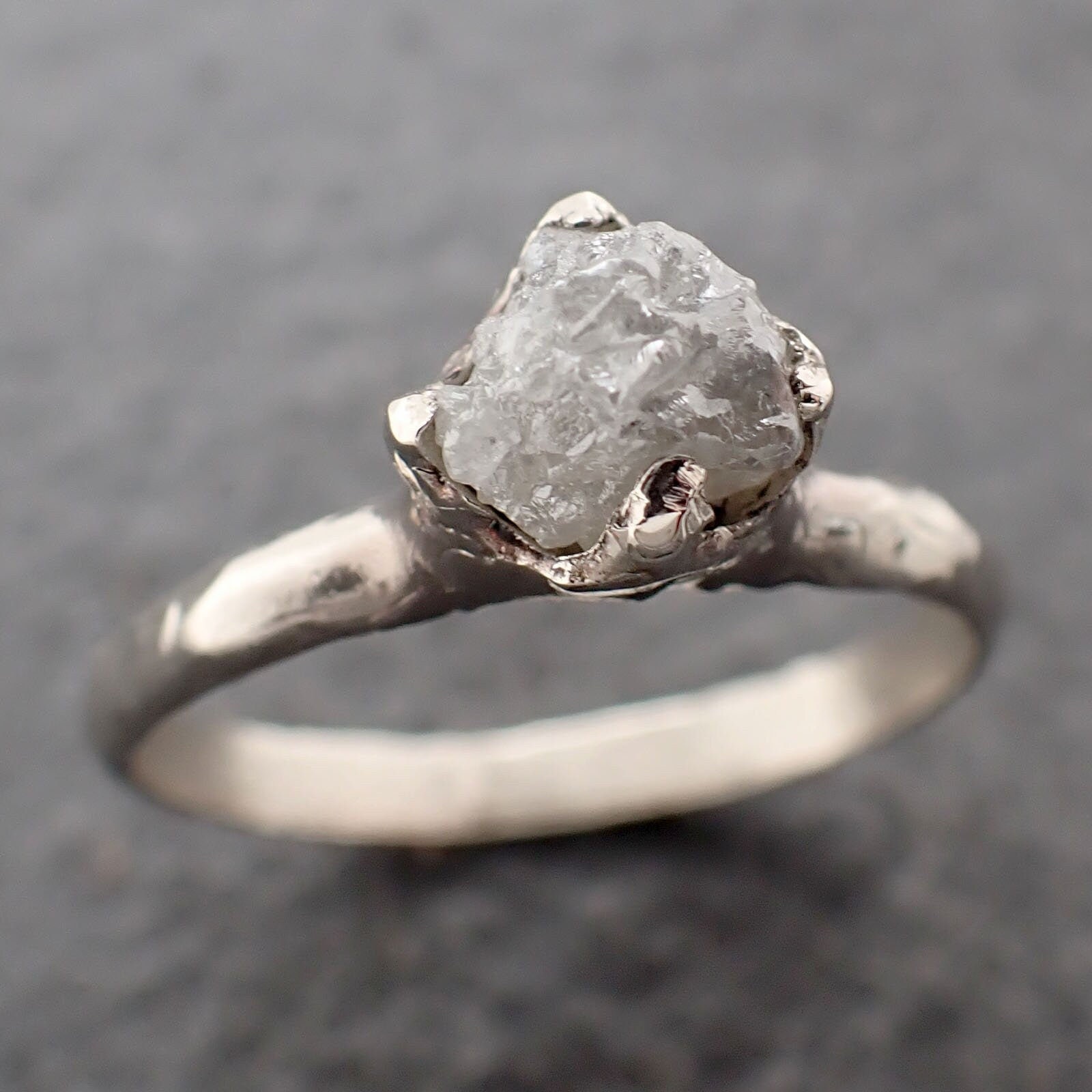 Raw Uncut Diamond Engagement Ring