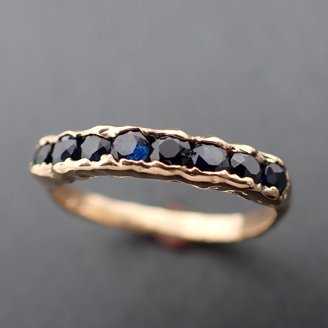 Blue Sapphire Yellow 18k Gold Engagement, Wedding or Occasion Ring ...
