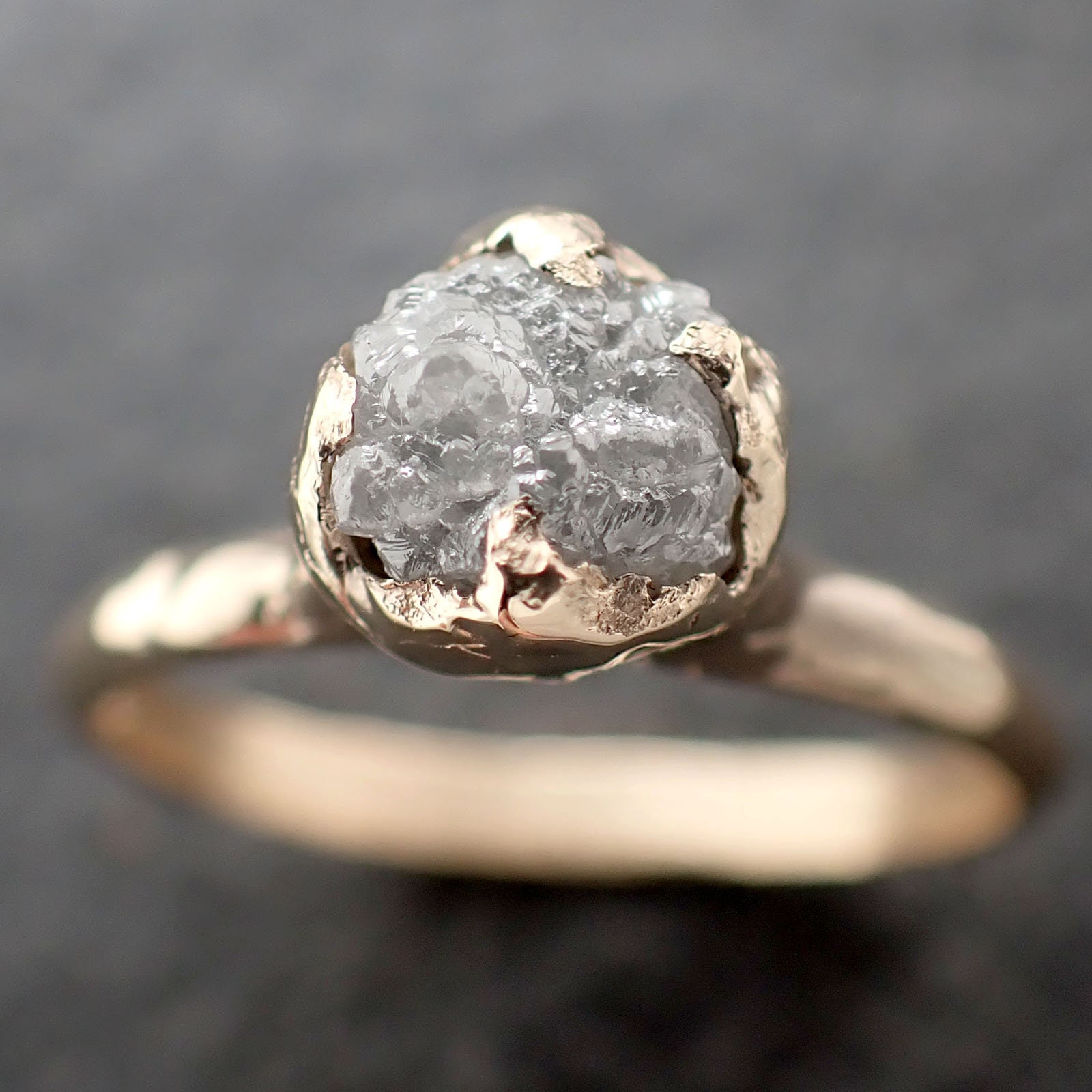 Raw Diamond Wedding Ring