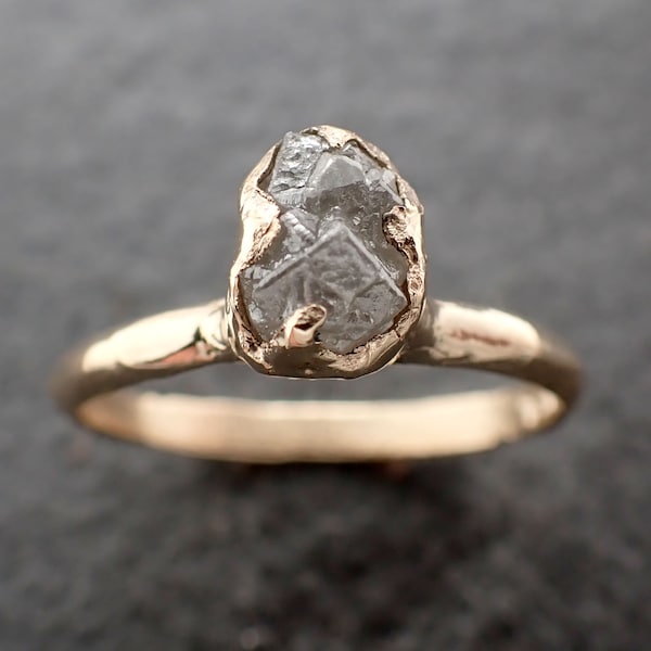 Diamond Embedded Engagement Ring - Etsy
