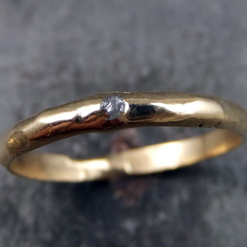 Raw Diamond Wedding Band - Etsy