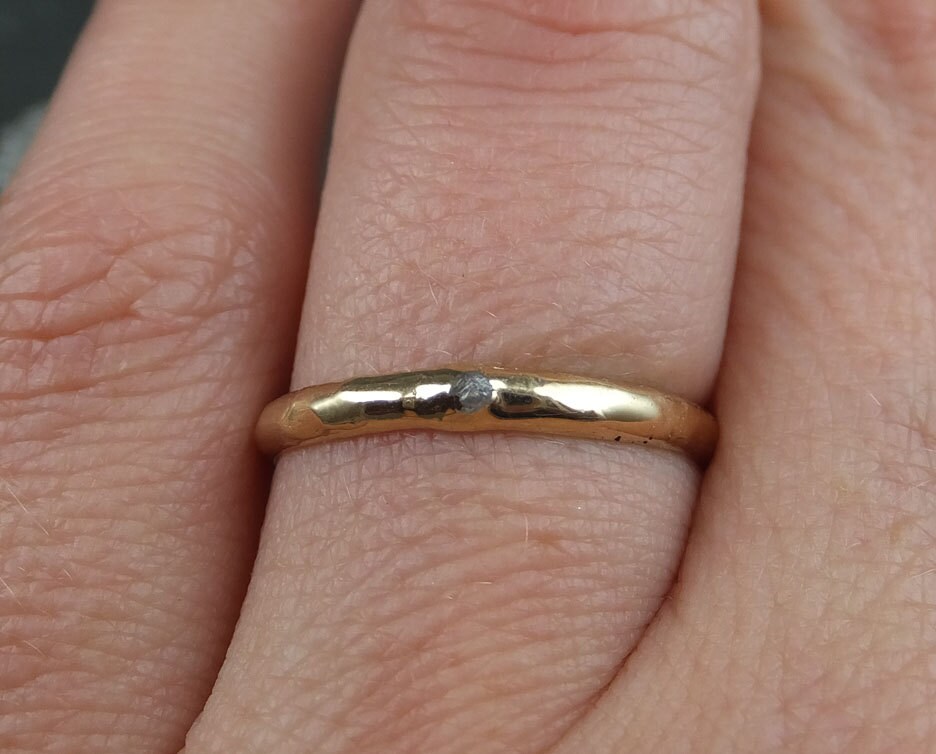 Custom Raw Rough Uncut Diamond Wedding Band 14k Gold Wedding | Etsy