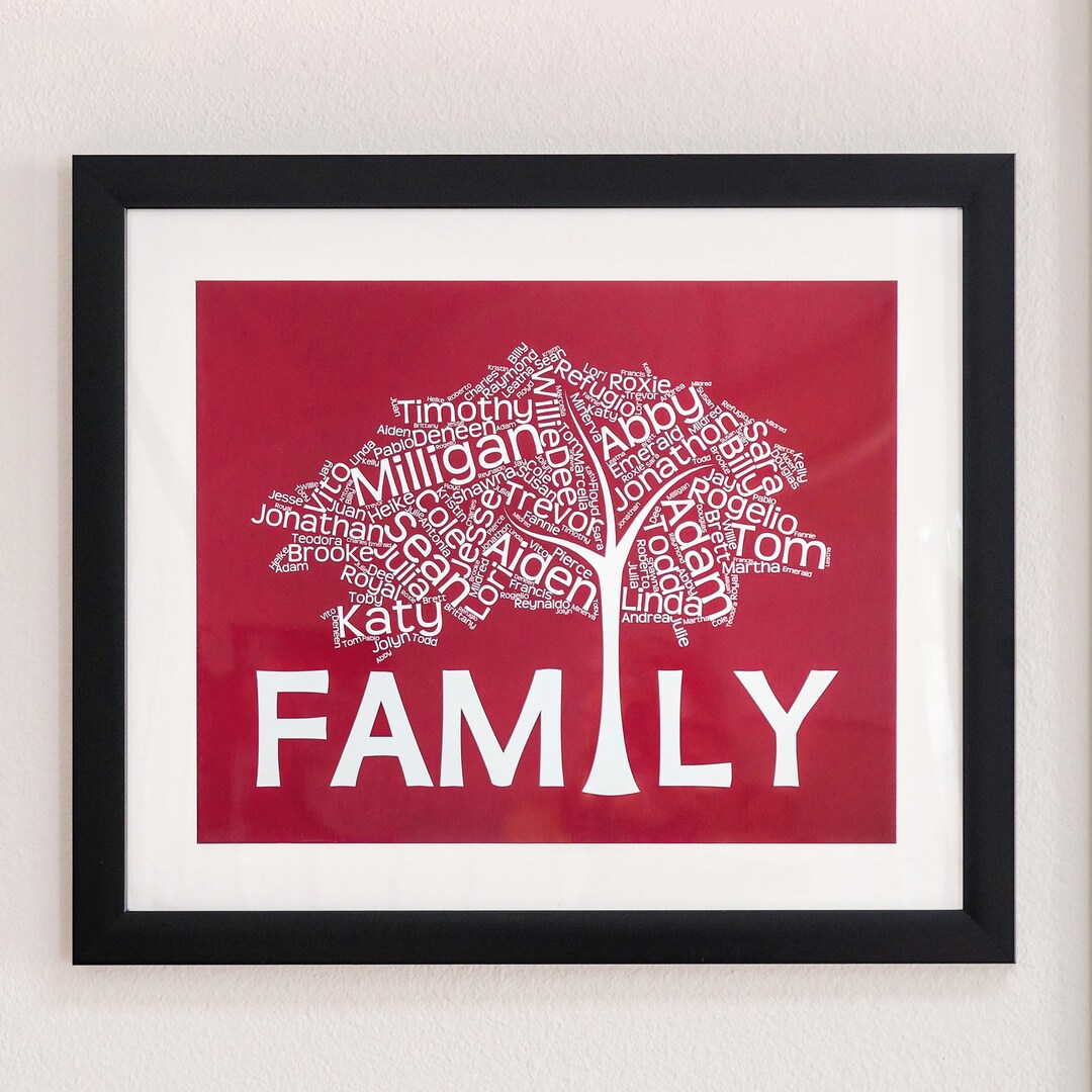 Modern Inclusive Family Tree Print: Perfect Wedding Gift for Blended ...