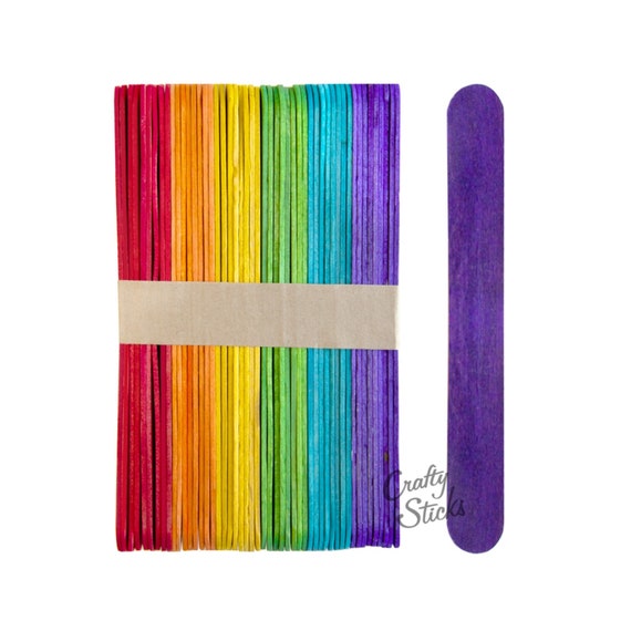 6 Inch Craft Popsicle Sticks multi Color Pack CHOOSE YOUR | Etsy
