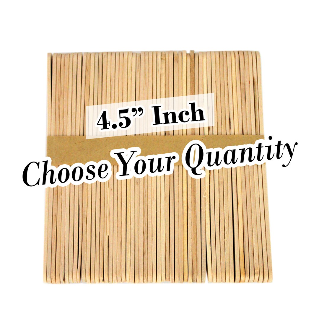 4.5 Inch Natural Craft Popsicle Sticks CHOOSE YOUR QUANTITY - Etsy