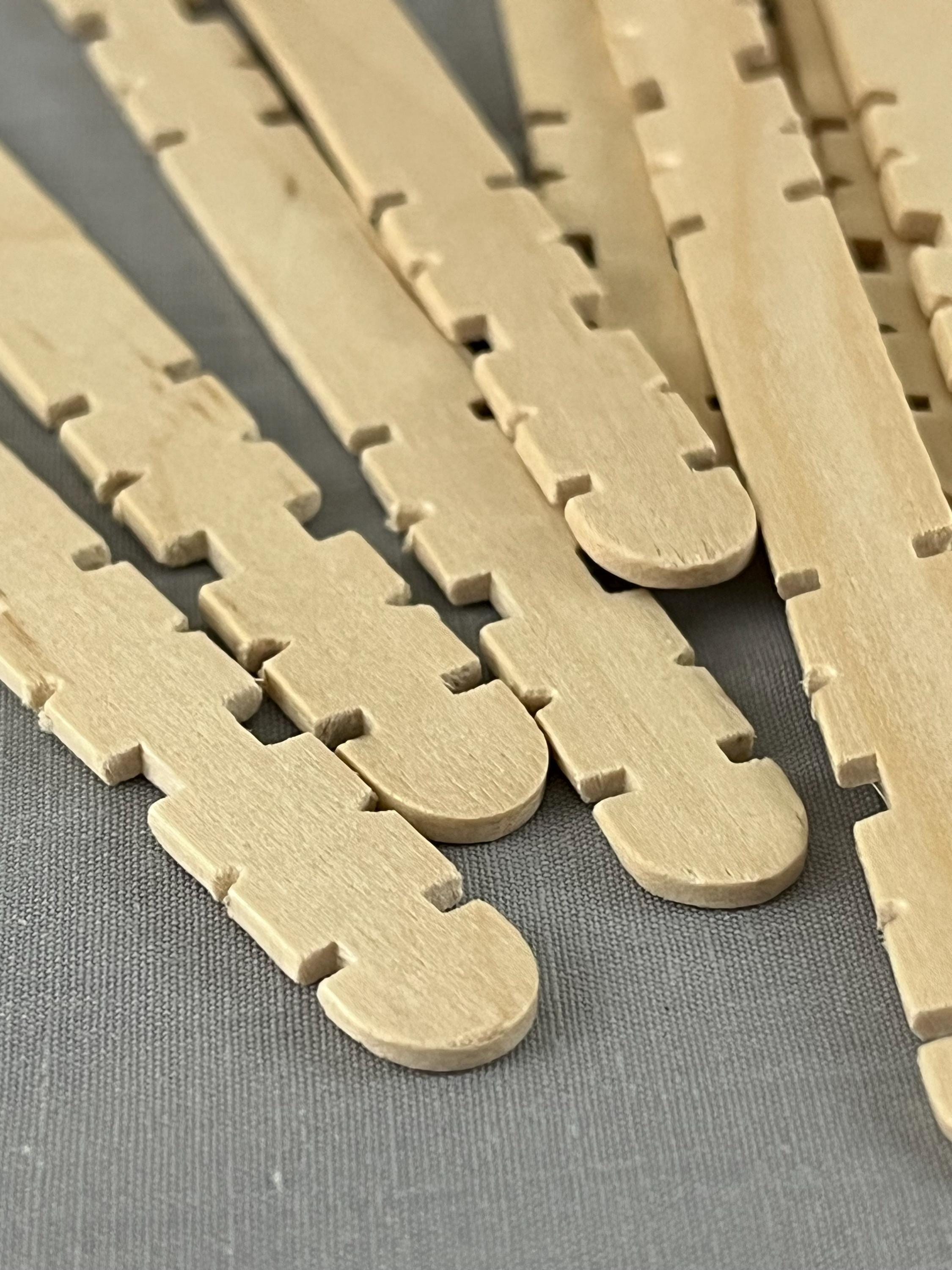 Notched Natural Wood Craft Sticks: Interlocking STEM Building - Etsy