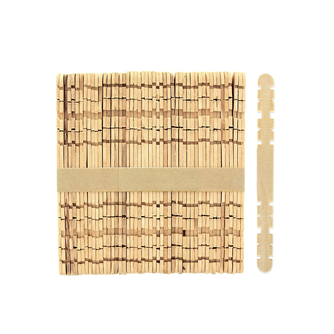 Notched Wood Craft Sticks, 4.5 Inch, Natural Hobby Sticks CHOOSE YOUR ...