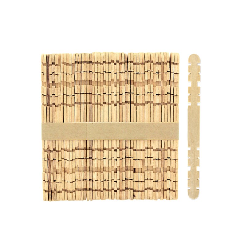 Notched Wood Craft Sticks 4.5 Inch Natural Hobby Sticks - Etsy