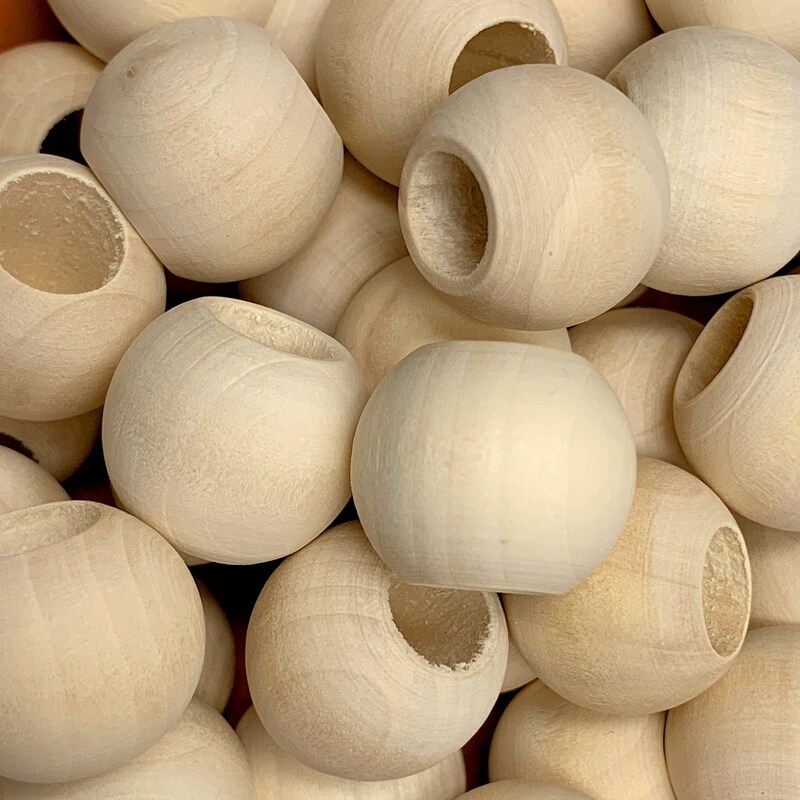 Large Wood Beads - Etsy