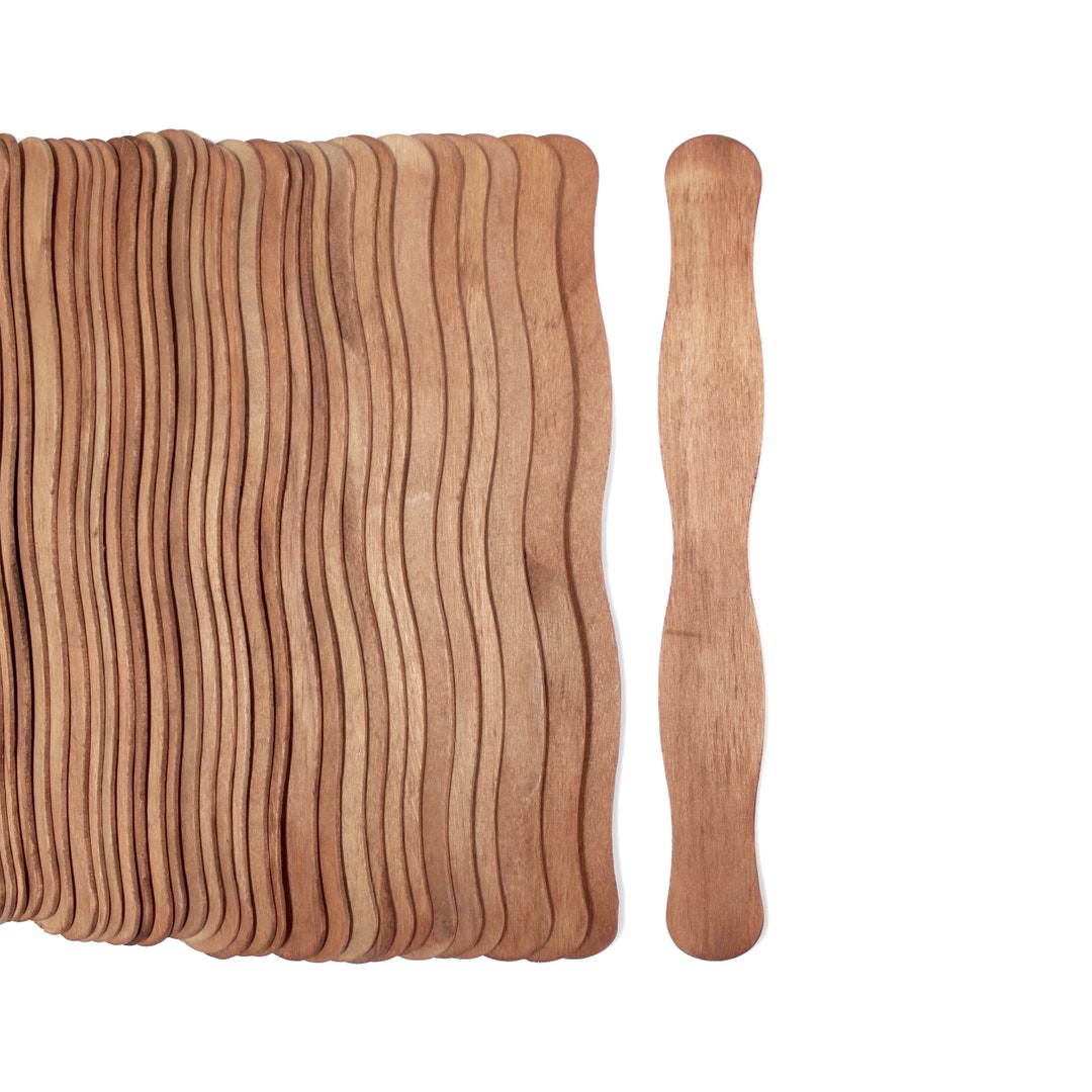 Craftysticks- 8 Inch Wavy Wood Fan Handle Sticks, BROWN - Etsy