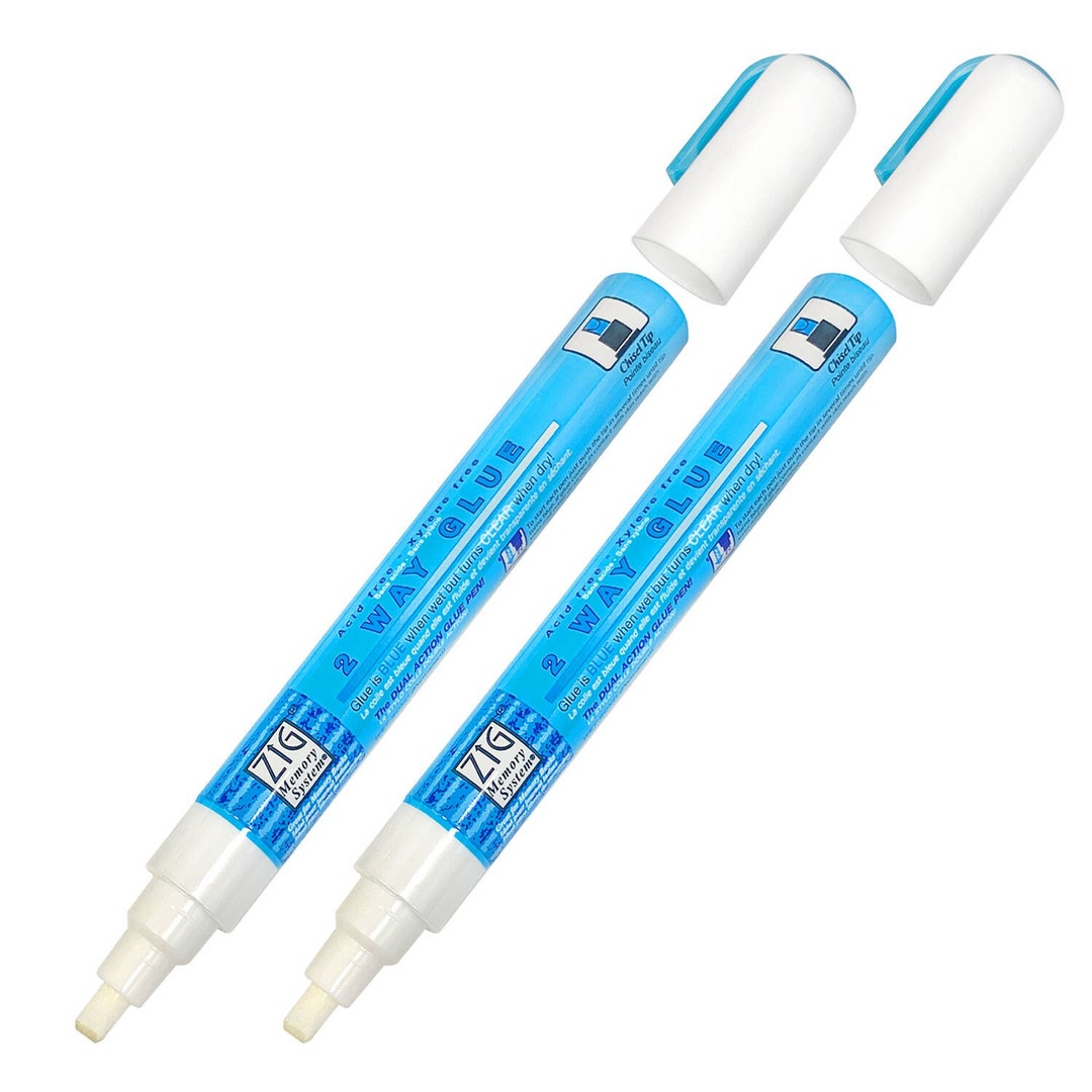 Craftysticks- Two Glue Pens, Zig 2-way Glue Pen, Medium, Chisel Tip - Etsy
