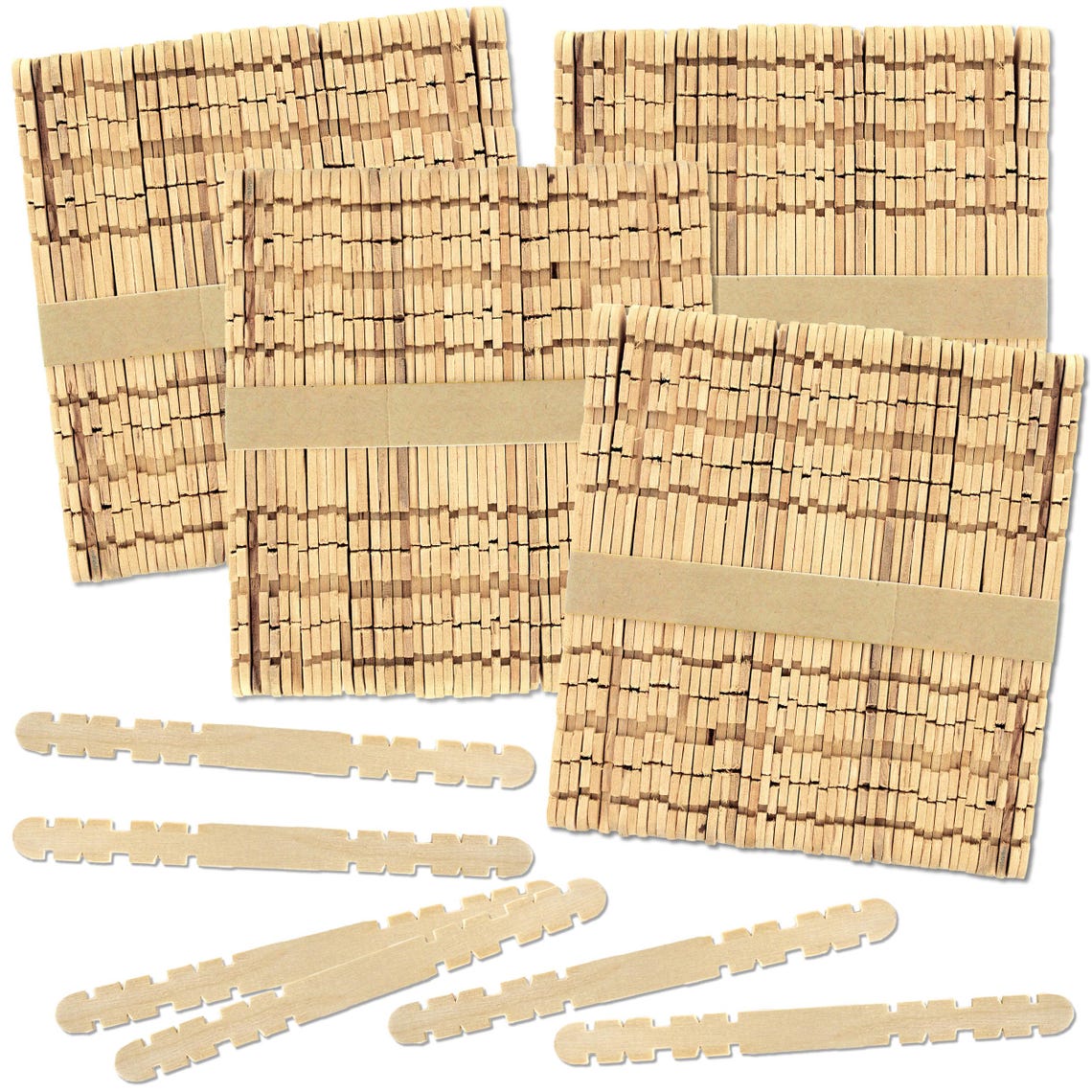 Notched Natural Wood Craft Sticks: Interlocking STEM Building - Etsy