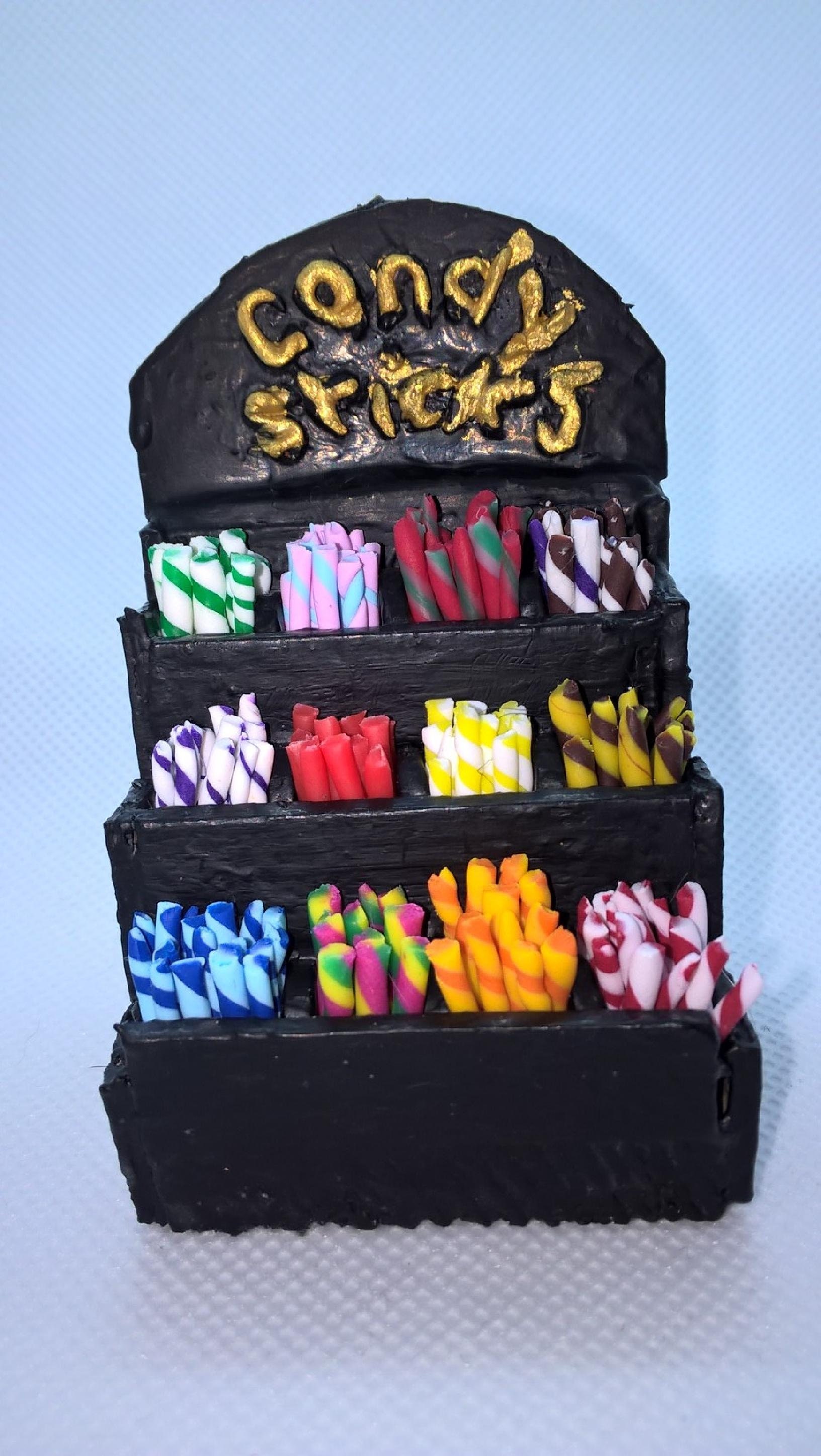 Miniature Assorted Candy Sticks in a Wooden Display Stand - Etsy