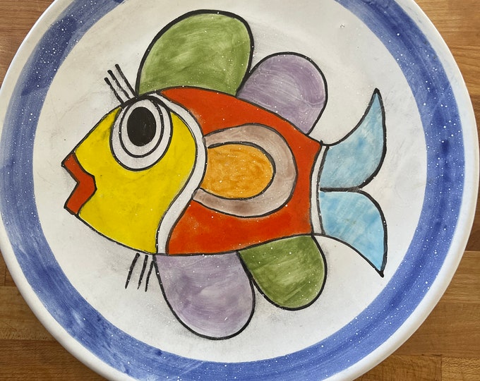 Two Vintage Nino Parrucca Signed and Numbered Fish Plates - Etsy