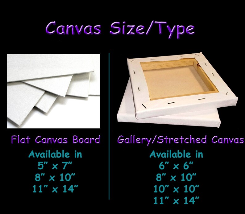 Pre Drawn Outlined Stretched Wrapped Ready to Paint Canvas - Etsy