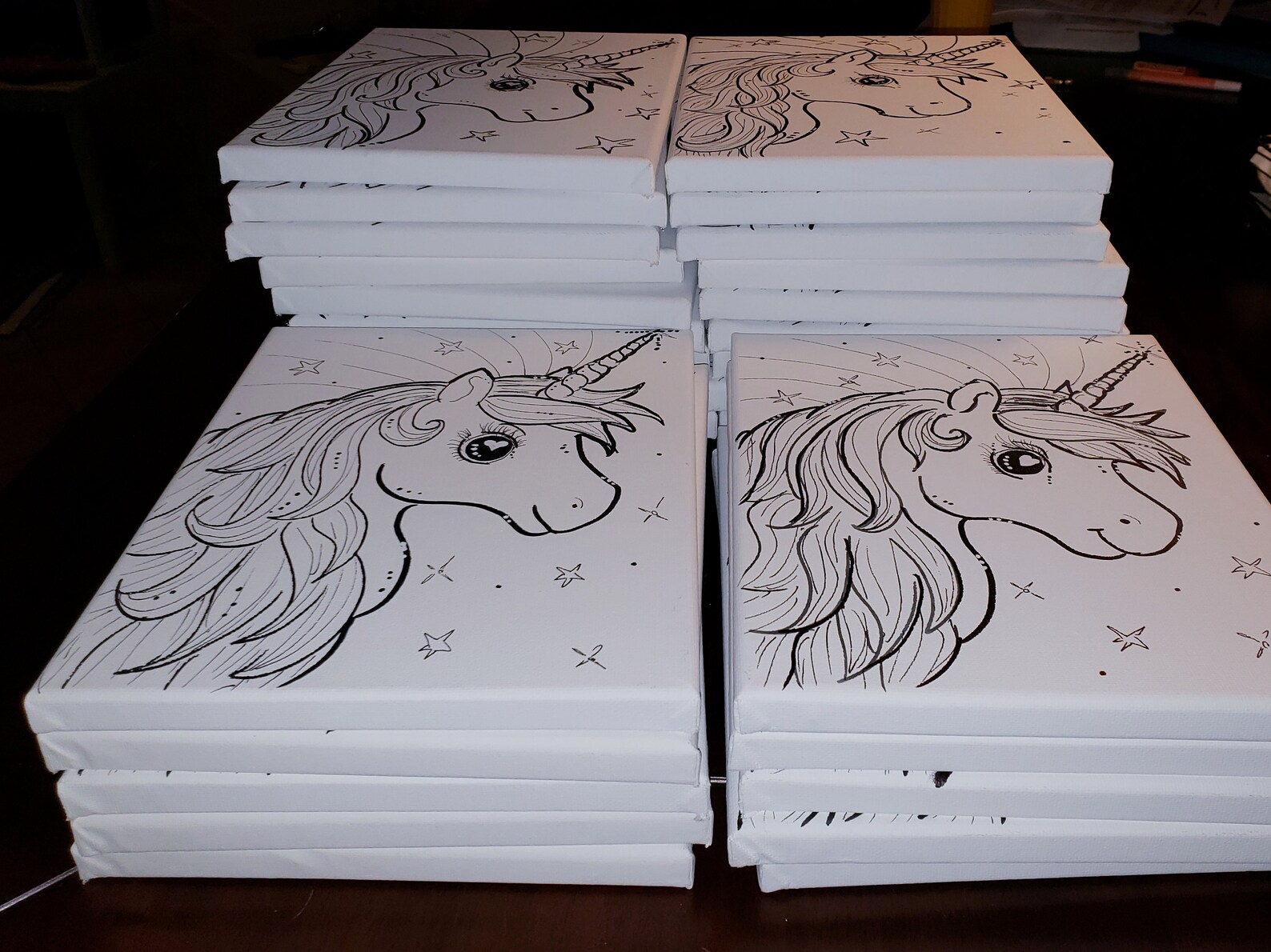 Pre Drawn Outlined Stretched Canvas to Paint Your Own Paint - Etsy