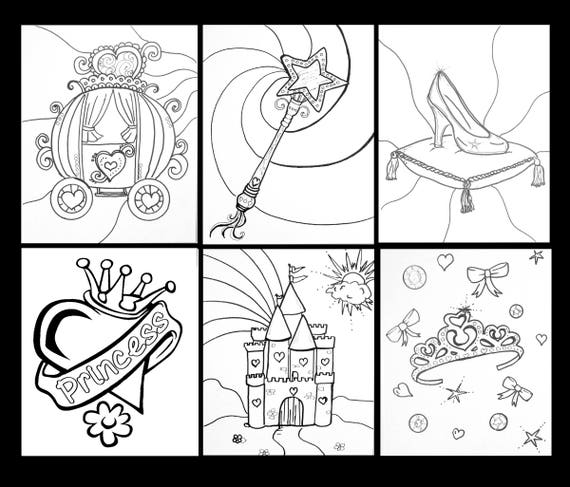 Predrawn Outline Themed Canvas Board for Kids Art Party Paint | Etsy