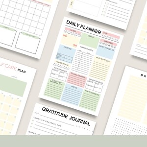 Planner Pages Printable 2024 Digital Planner Habit Tracker Printable ...